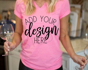 Neon pink shirt | Etsy