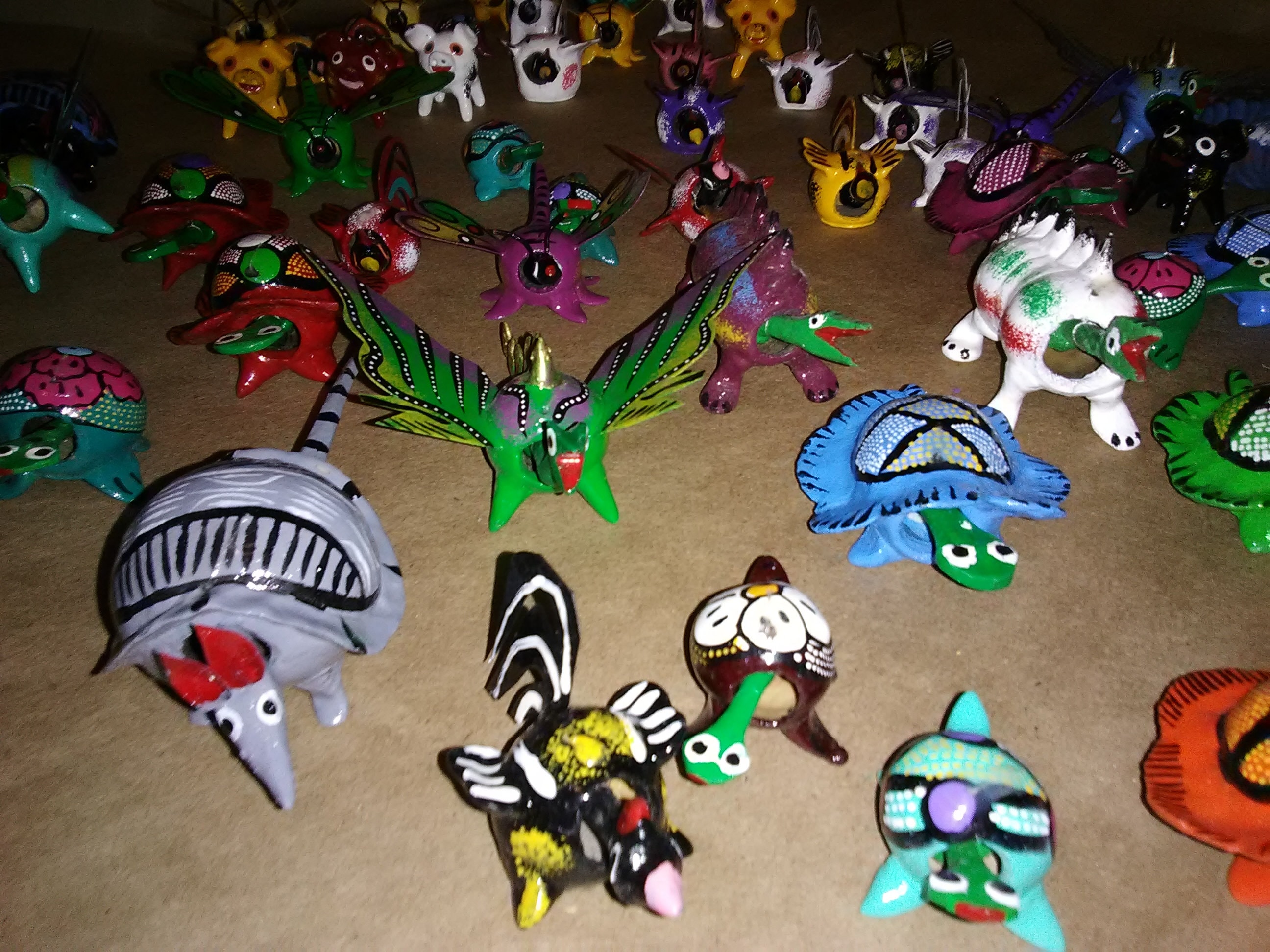 Lot of 30 Bobble Head Wooden Animals Alebrijes Hand Crafted | Etsy