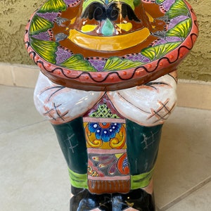 Rare Talavera Statue, Extra Large Pottery Statue, Sleeping Man Statue ...