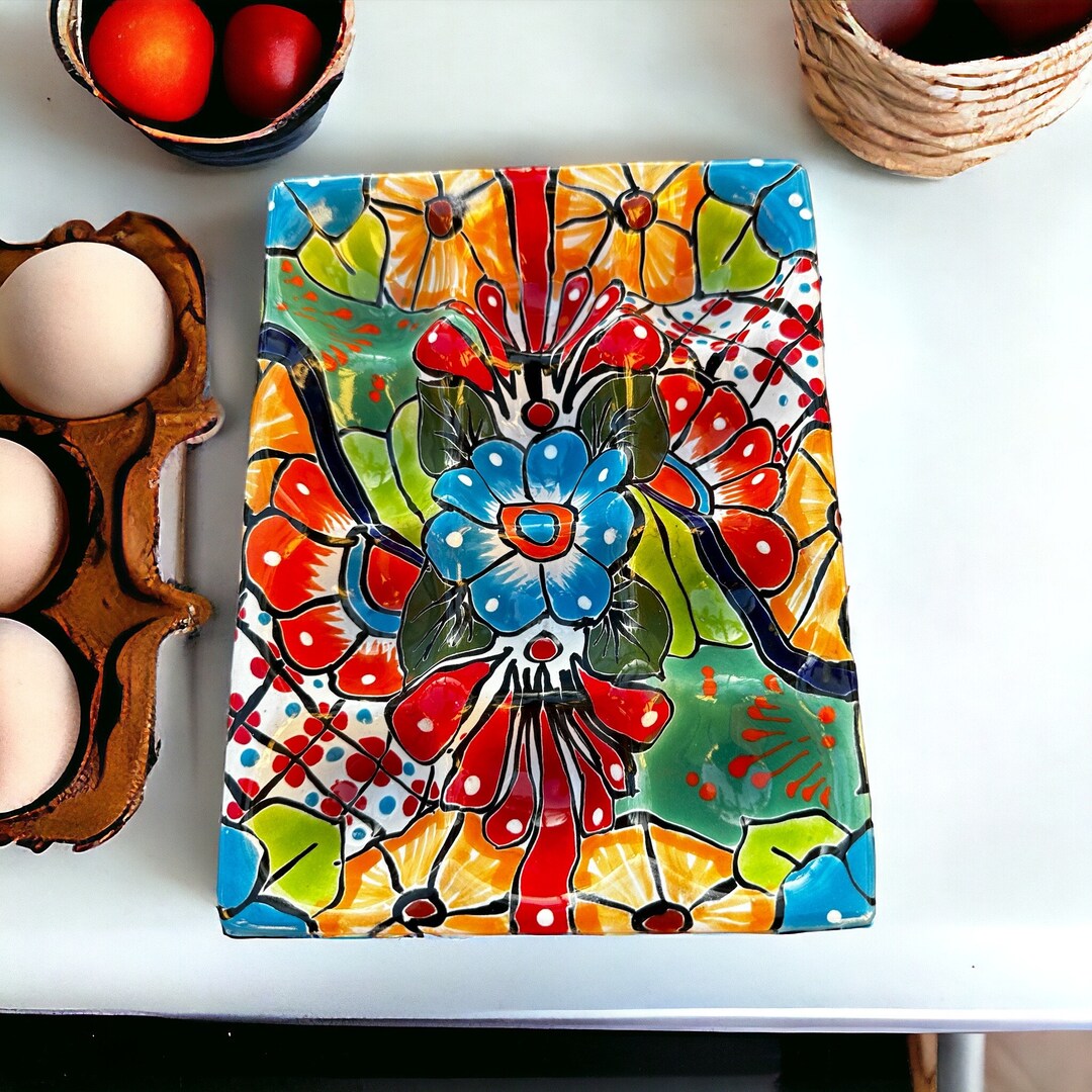 Handmade Talavera Egg Crate Mexican Pottery 12-egg Holder - Etsy