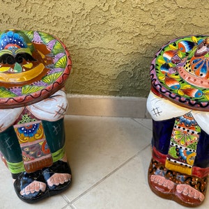 Rare Talavera Statue, Extra Large Pottery Statue, Sleeping Man Statue ...