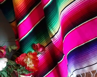 Pink Mexican Blanket - Etsy