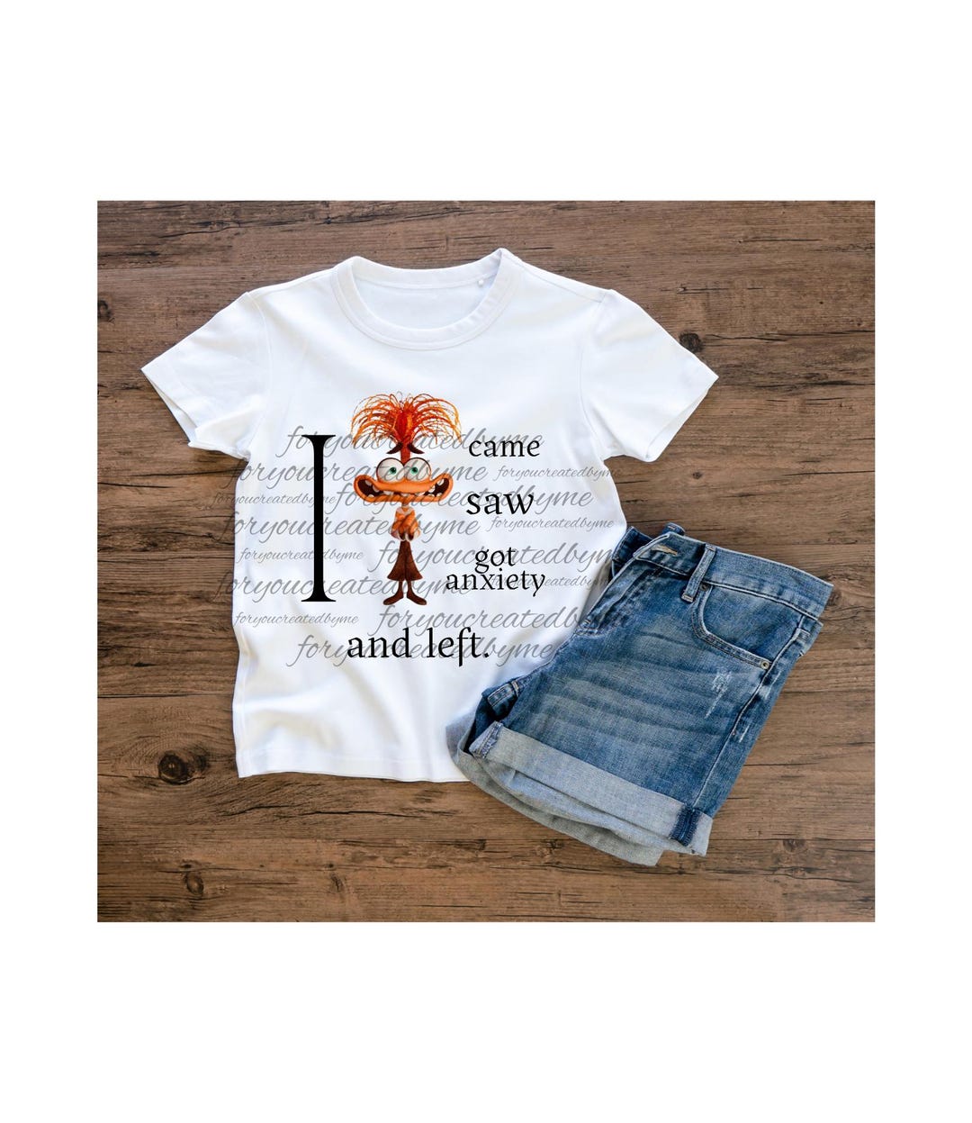 Anxiety, Orange, Inside Out, Character, Tshirt, Anxious, Frazzled, Anti ...