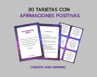 Tarjetas Con Afirmaciones Positivas Para Niños En Español, Tarjetas De ...