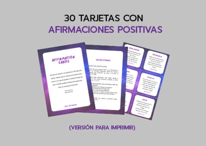 Tarjetas Con Afirmaciones Positivas Para Imprimir, Tarjetas De ...