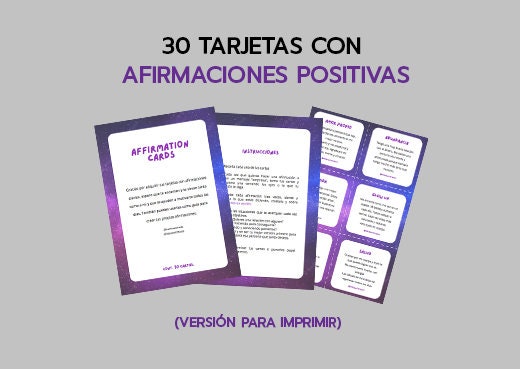 Tarjetas Con Afirmaciones Positivas Para Imprimir, Tarjetas De ...