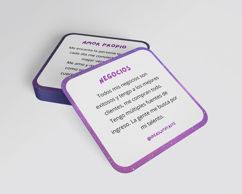 Tarjetas Con Afirmaciones Positivas Para Imprimir, Tarjetas De ...