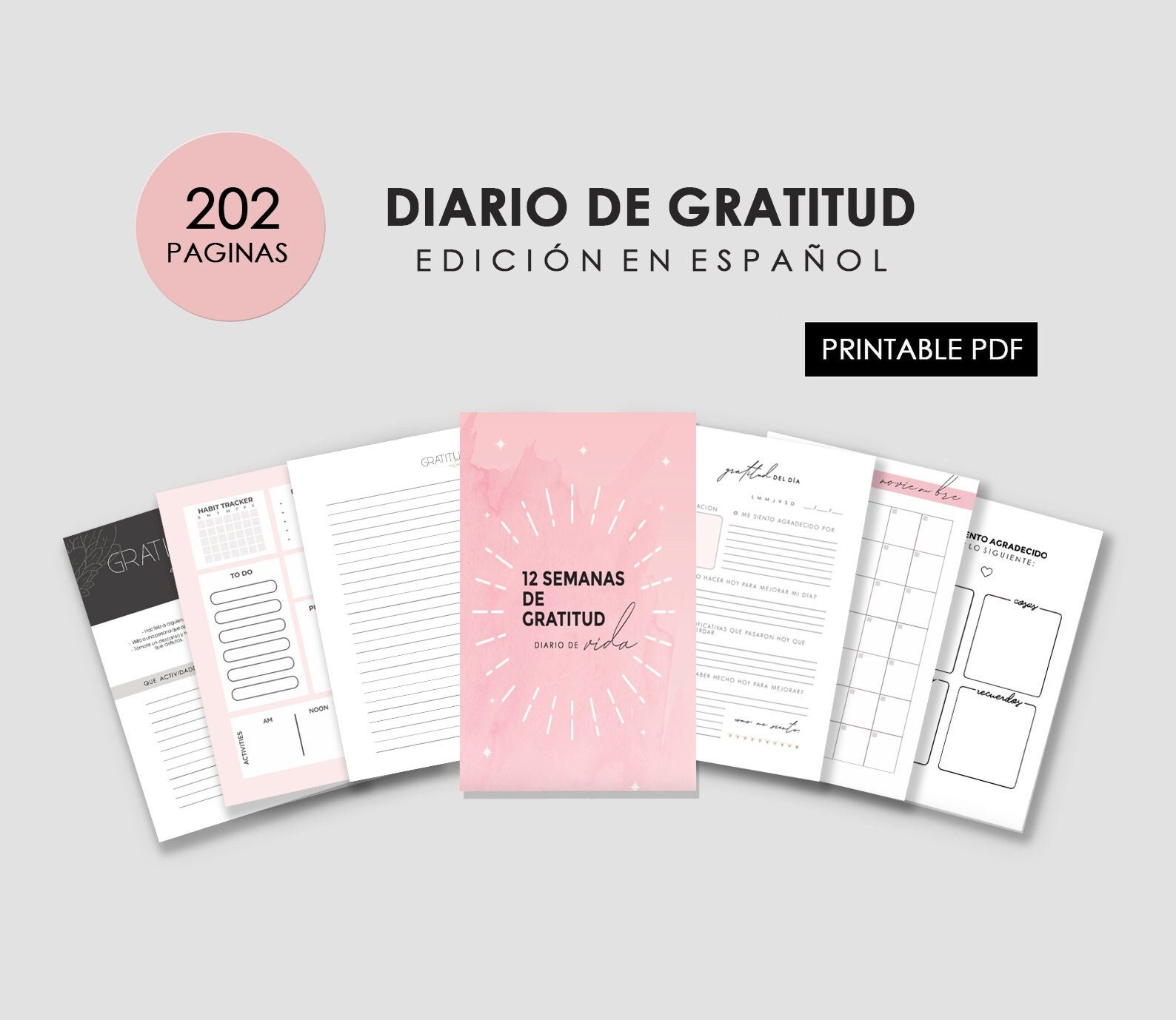 Diario De Gratitud En Español | Daily Gratitude Journal Spanish Edition ...