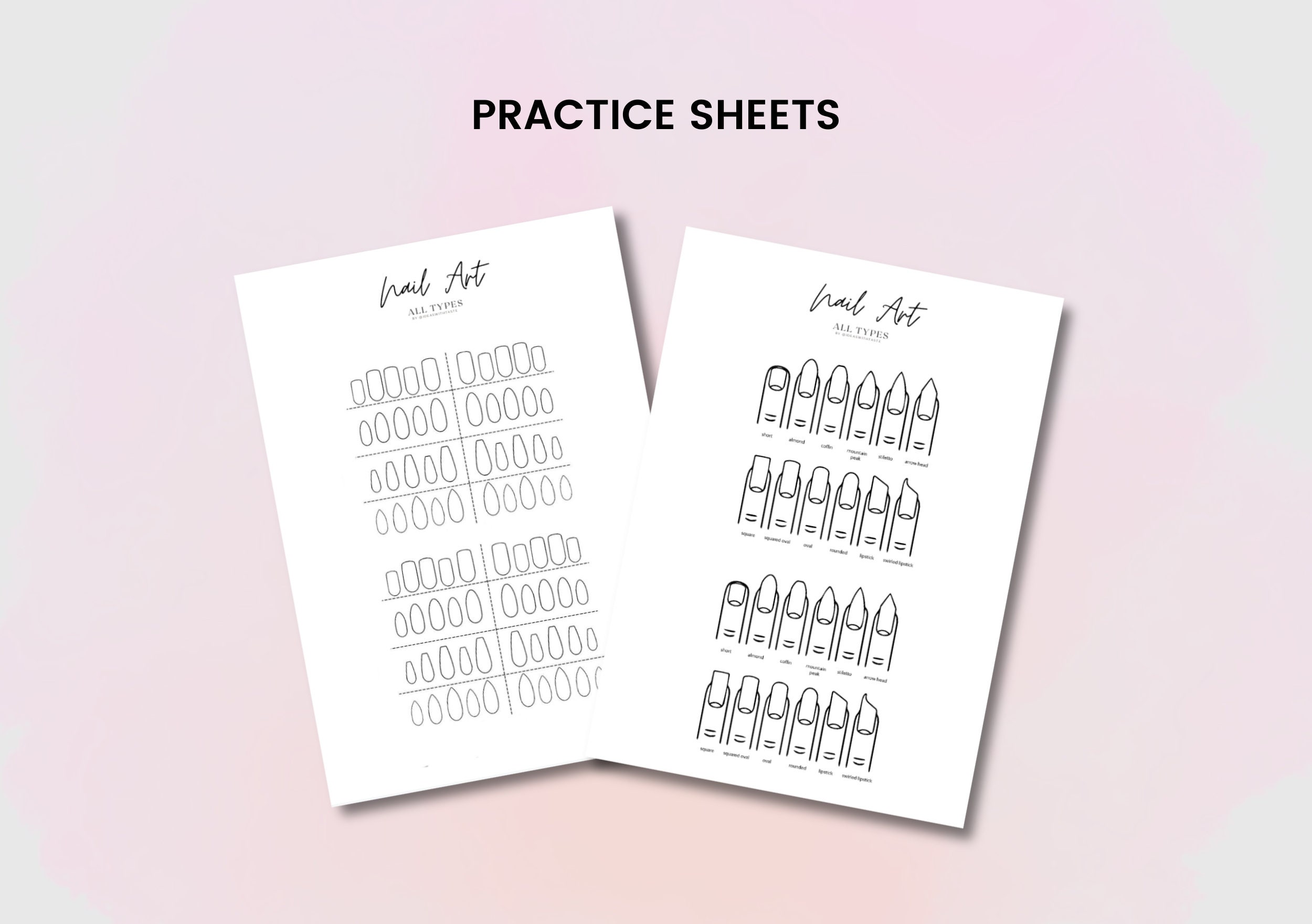 Nail Art Template Bundle, Nail Design Templates Perfect for Nail ...