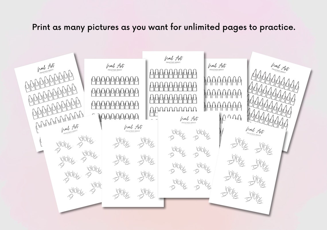 Nail Art Template Bundle, Nail Design Templates Perfect for Nail ...