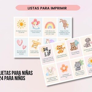 Tarjetas Con Afirmaciones Positivas Para Niños En Español, Tarjetas De ...