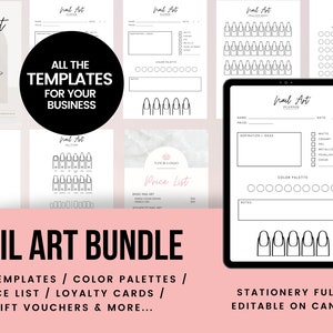 Nail Art Template Bundle, Nail Design Templates Perfect for Nail ...