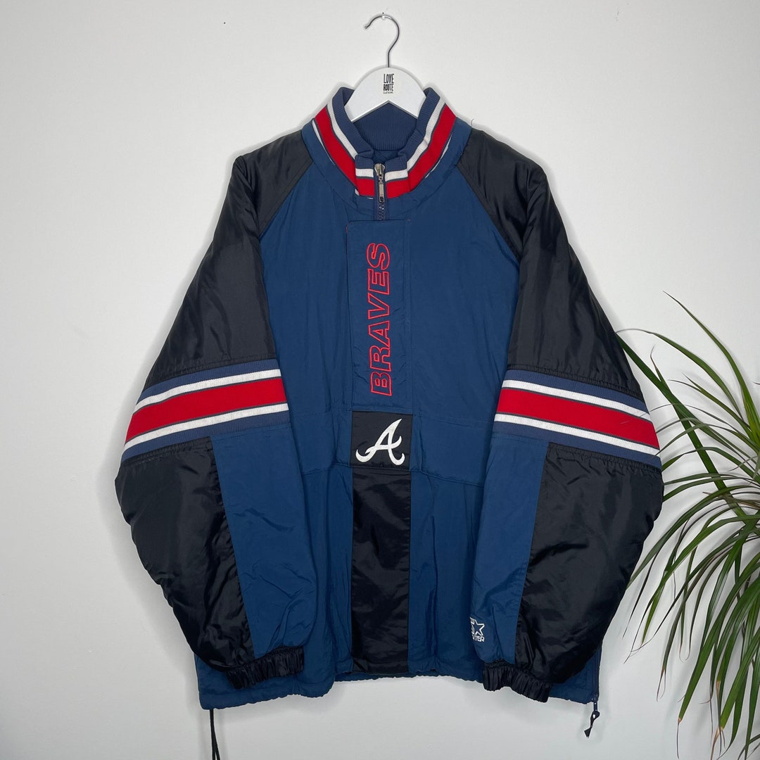 Vintage Sports Half Zip Puffer Jacket / 90s Padded Jacket / Oversized ...