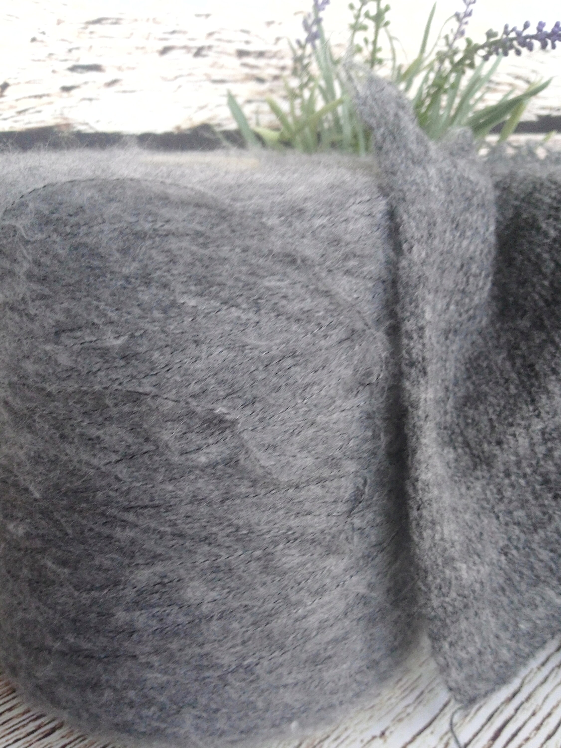 Gray Yarn Cone Grey Fuzzy Yarn Fluffy Italy Yarn Soft Wool - Etsy