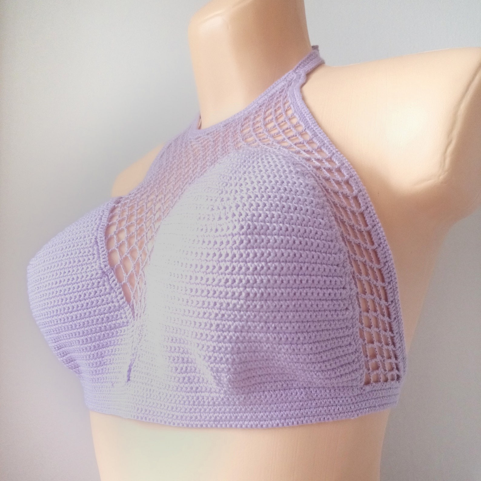 Crochet Crop Top Sexy Bralette Mesh Bikini Top Lace Crop Top Summer
