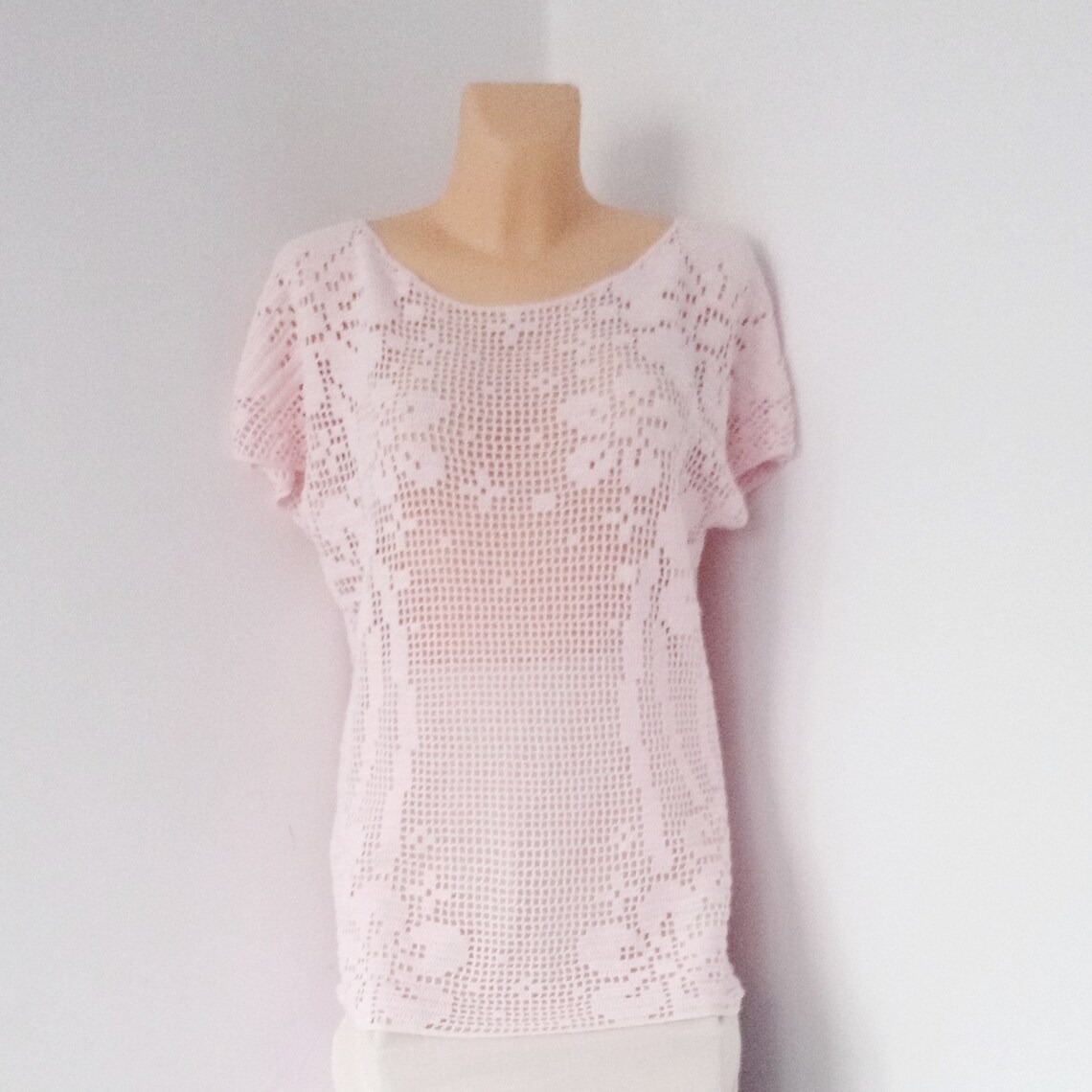 Women's Crochet Tunic Boho Tank Top Sexy See Through Top Summer Women's ...