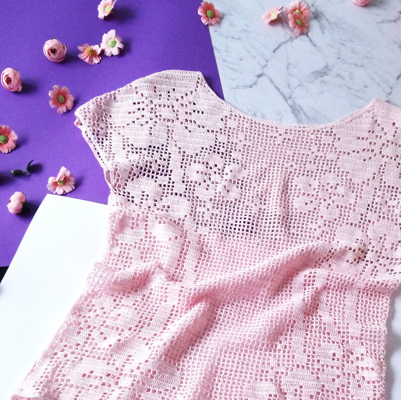 Women's Crochet Tunic Boho Tank Top Sexy See Through Top Summer Women's ...