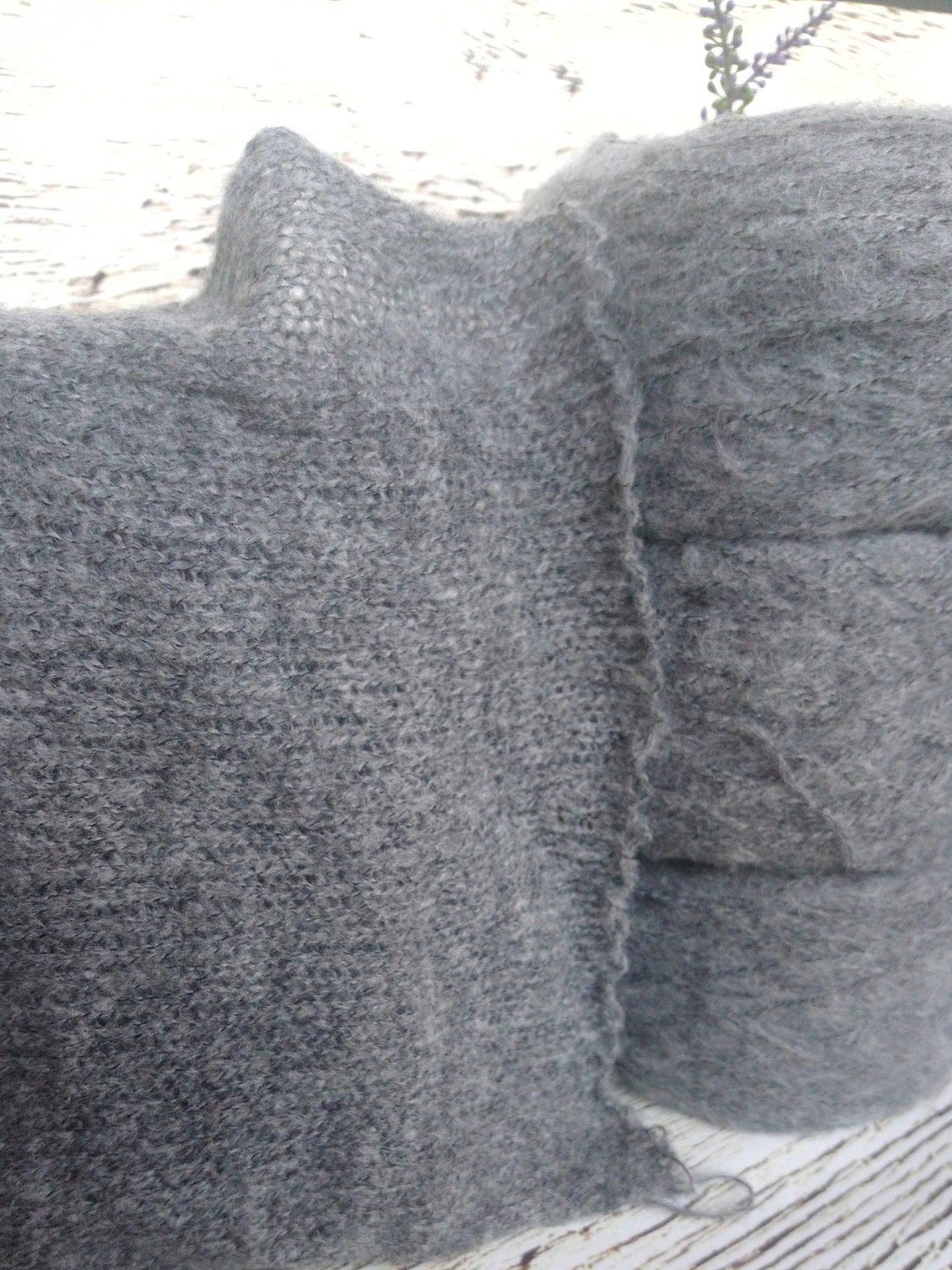 Gray Yarn Cone Grey Fuzzy Yarn Fluffy Italy Yarn Soft Wool - Etsy