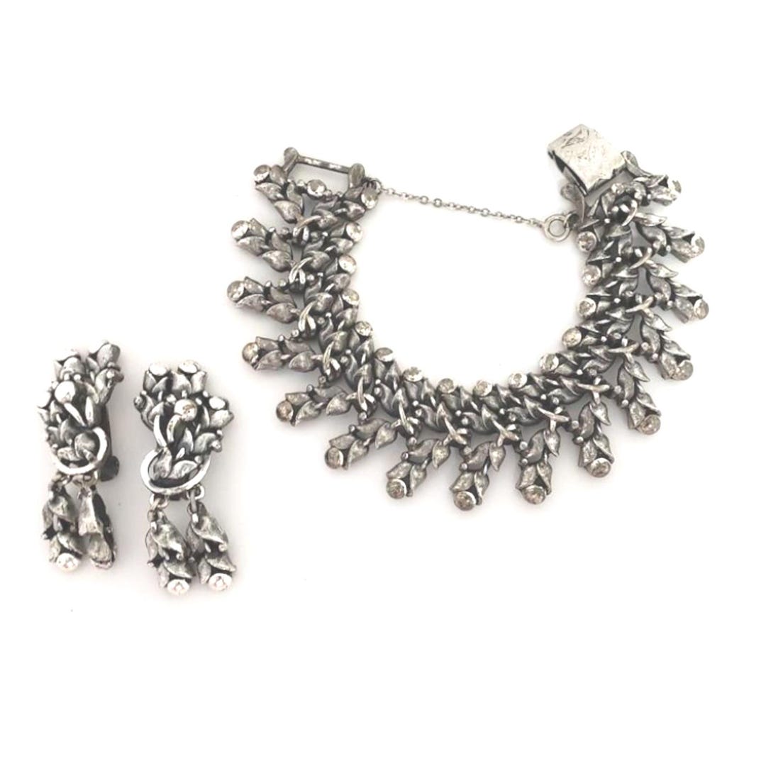 Vintage Tortolani Demi Parure Bracelet & Clip-on Earrings Set - Etsy