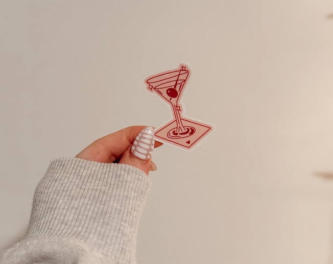 Dirty Martini Sticker, Vodka Martini Sticker, Martini With Olives ...