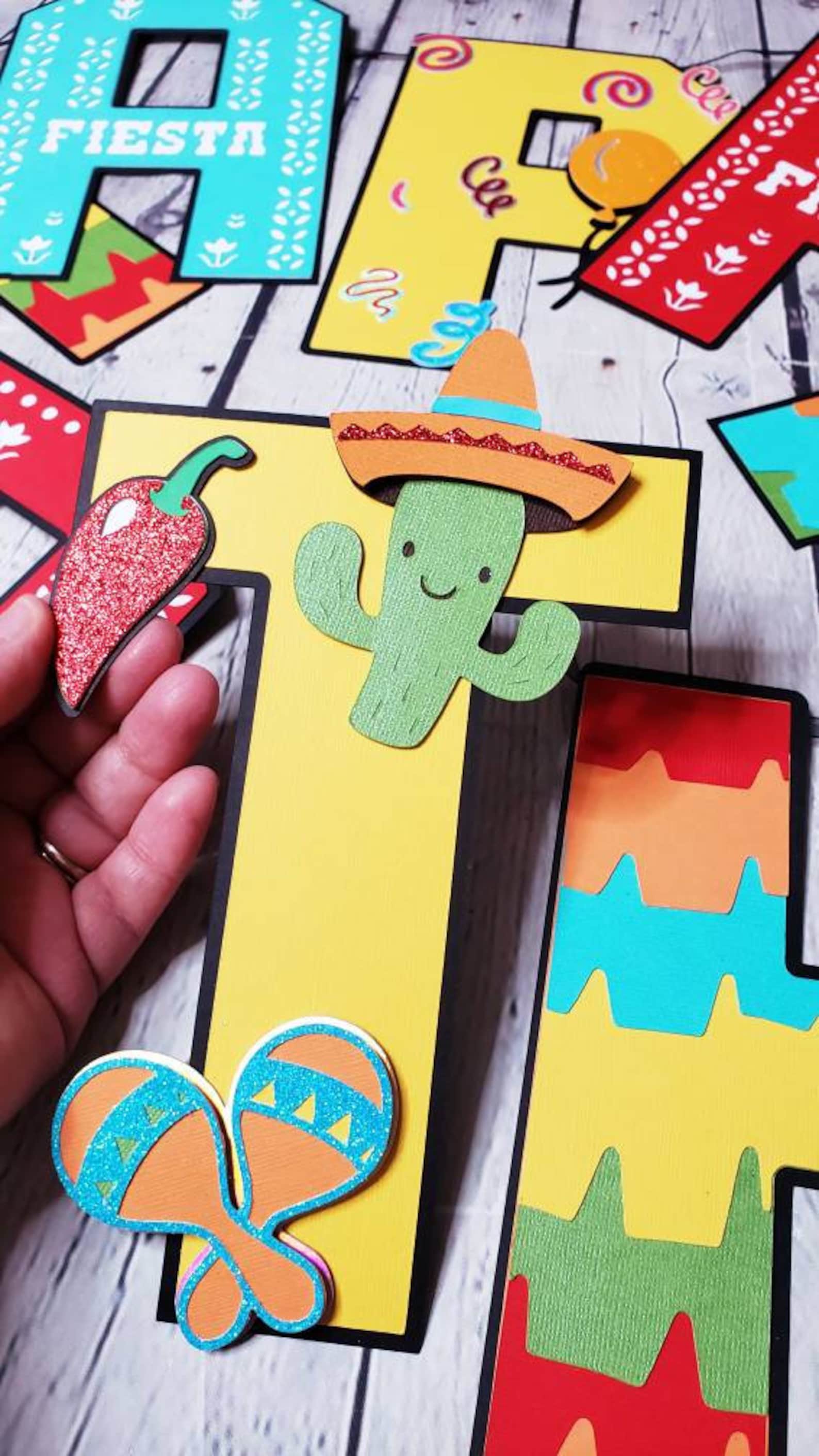 Fiesta Birthday Banner Fiesta Party Mexican Banner Papel | Etsy