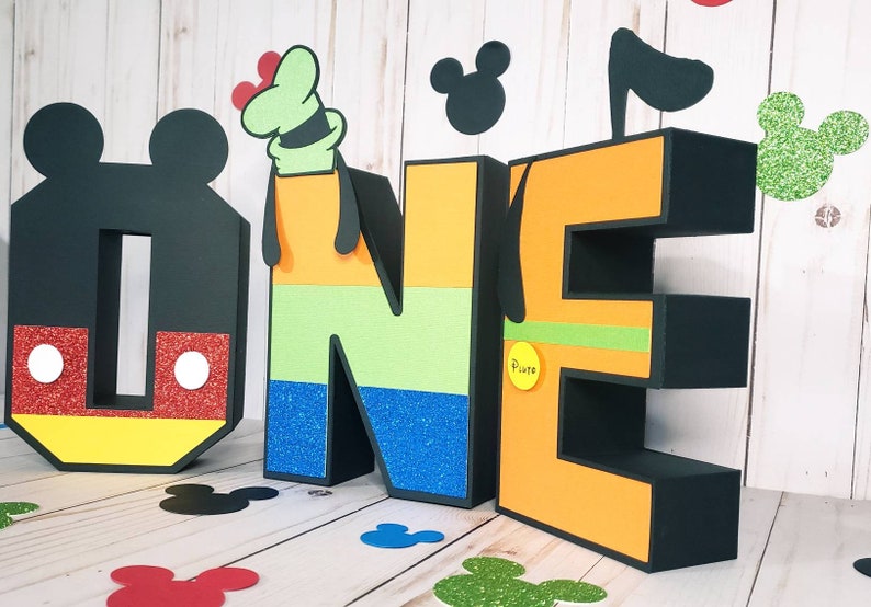 Mouse Clubhouse 3D Letters, Mouse Party 3D Letters, Mouse Letras 3D ...