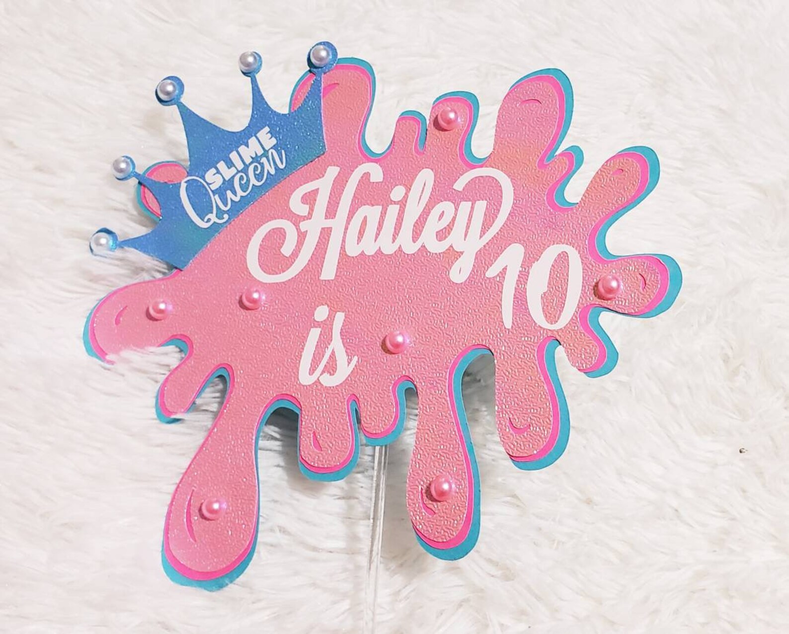 Slime Cake Topper Slime Party Slime Party Decorations - Etsy