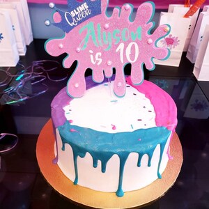 Slime Cake Topper - Slime Party - Slime Party Decorations - Slime ...