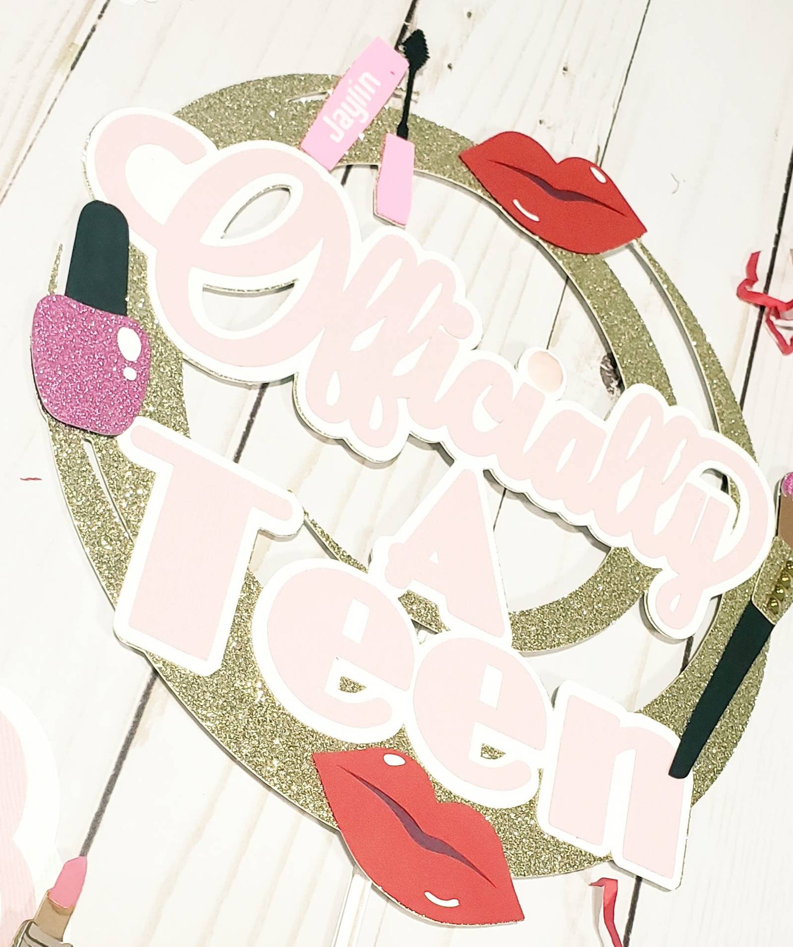 Officially a Teen Birthday Cake Topper Teenager Cake Topper - Etsy