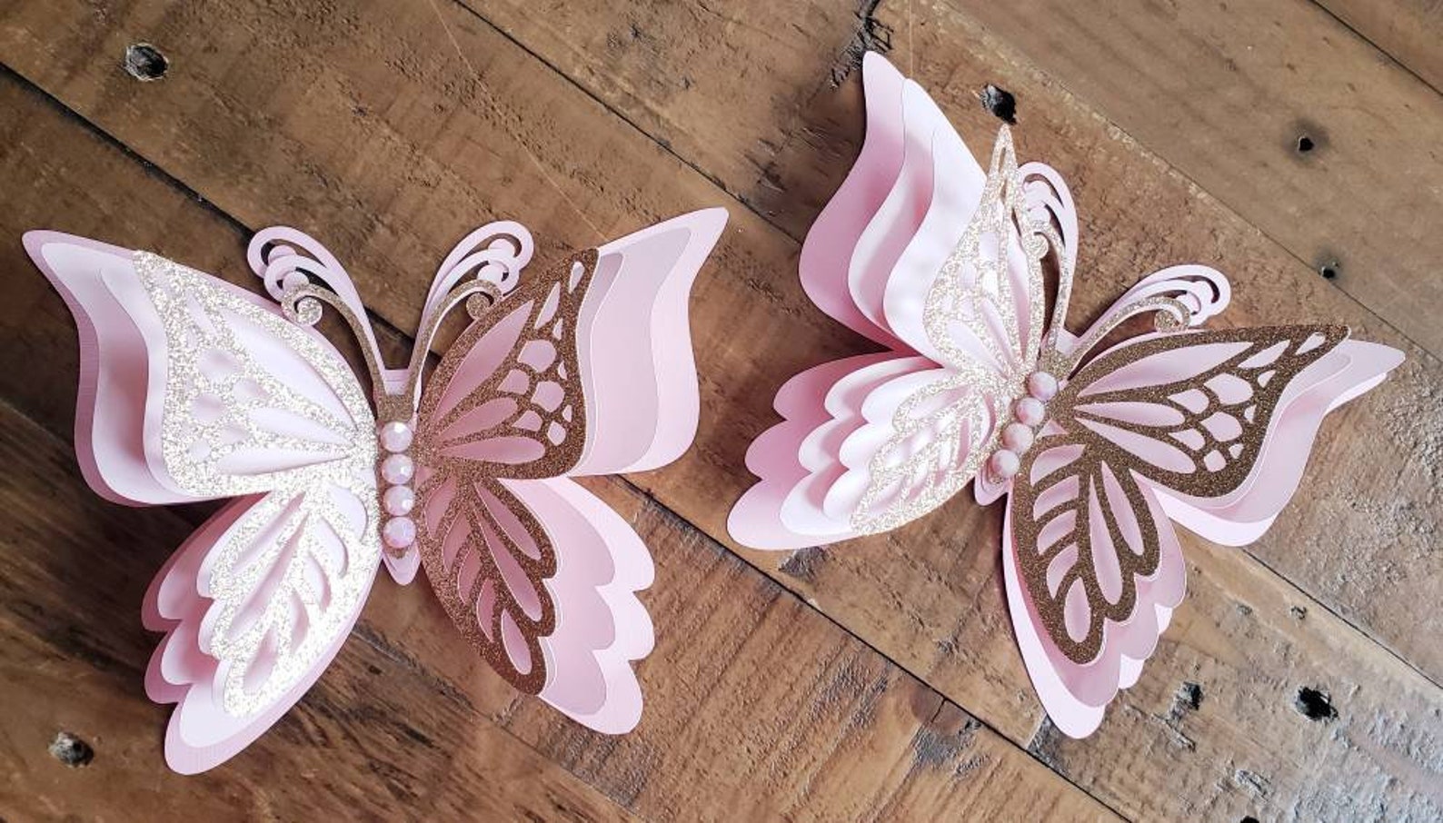 Mariposa 3D con purpurina, decoración para fiestas, decoración infantil ...