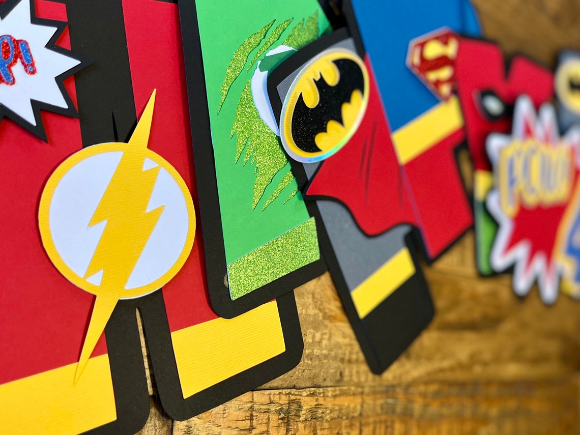 Superhero Birthday Superhero Birthday Banner Superhero - Etsy