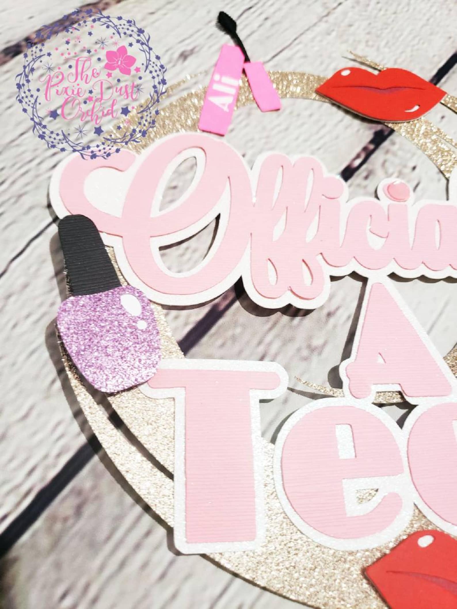 Officially a Teen Birthday Cake Topper Teenager Cake Topper - Etsy