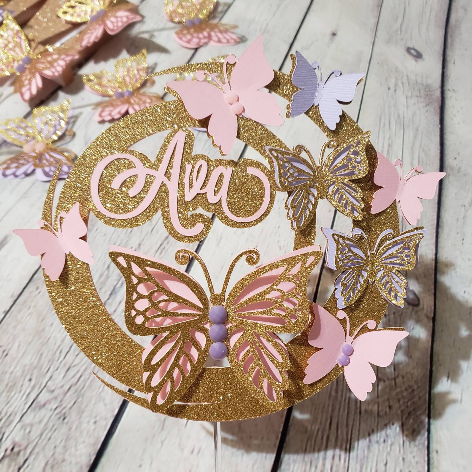 3D Butterfly Cake Topper Butterfly Party Butterfly - Etsy