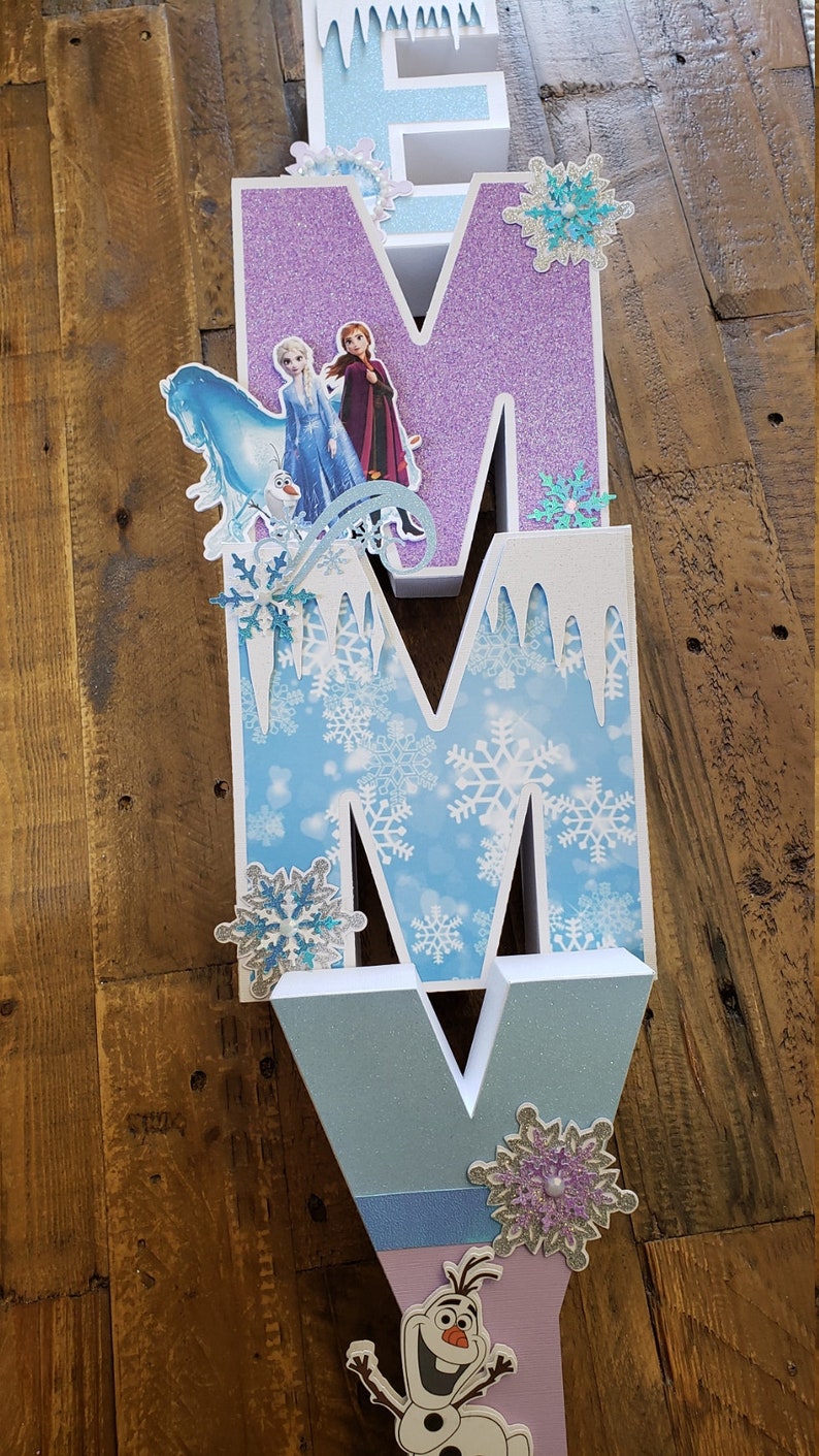 Frozen Inspired 3D Letters Frozen Party 3D Letter Frozen | Etsy