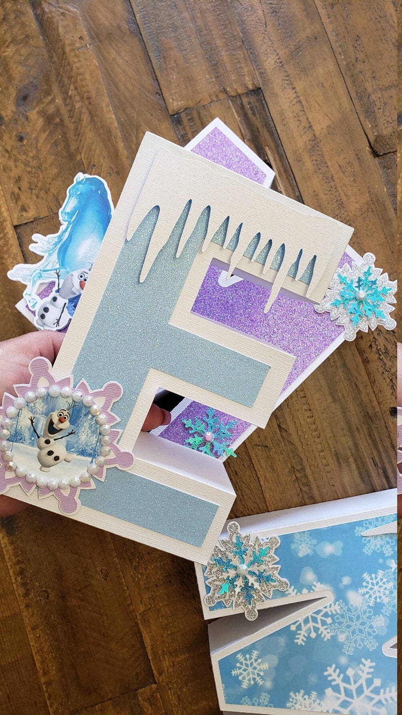 Frozen Inspired 3D Letters Frozen Party 3D Letter Frozen - Etsy