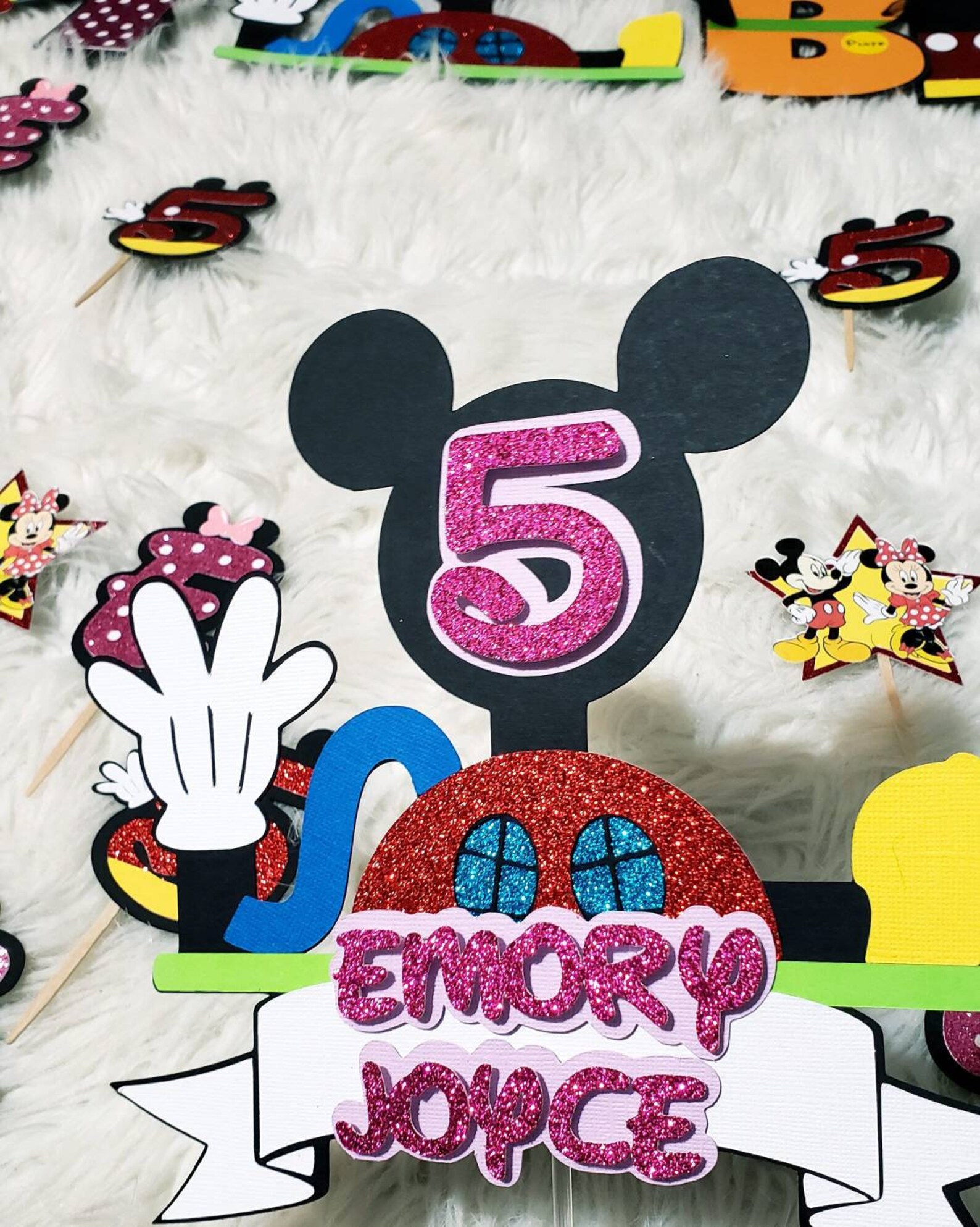 Mickey Mouse Cake Topper, Mickey Mouse Party, Mickey Mouse Clubhouse ...