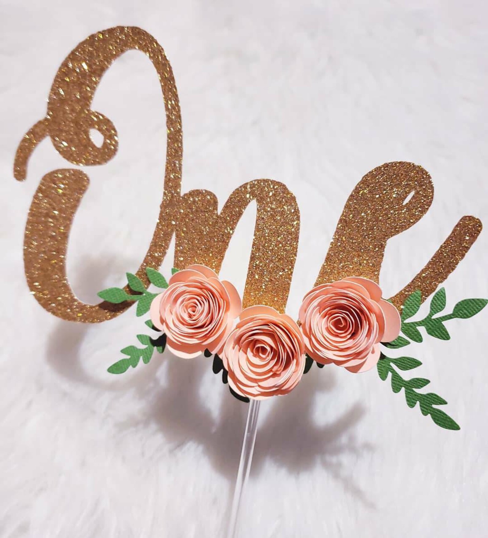 One Cake Topper Smash Cake One Year Old Cake Topper Floral - Etsy