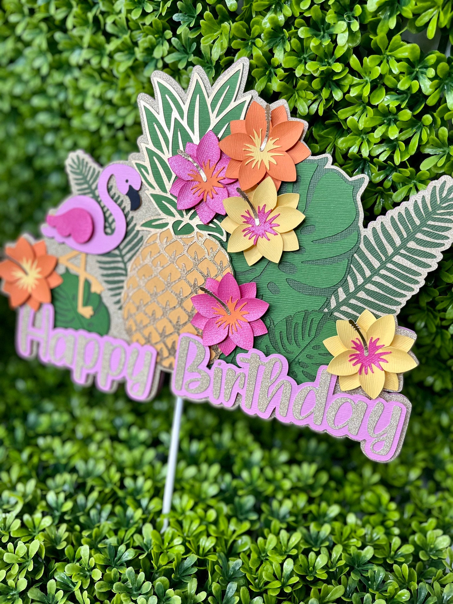Luau Cake Topper Luau Party Hawaiian Centerpiece Hawaiian Etsy