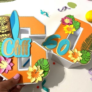 Luau Party, Hawaiian Decor, Hawaiian 3D Letter, Tiki Party, Pineapple ...