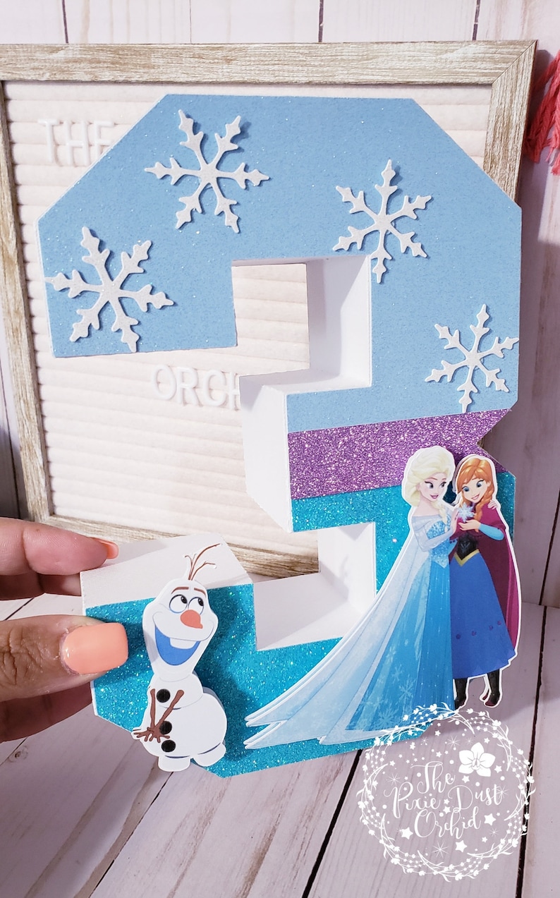 Frozen Inspired 3D Letters Frozen Party 3D Letter Frozen | Etsy