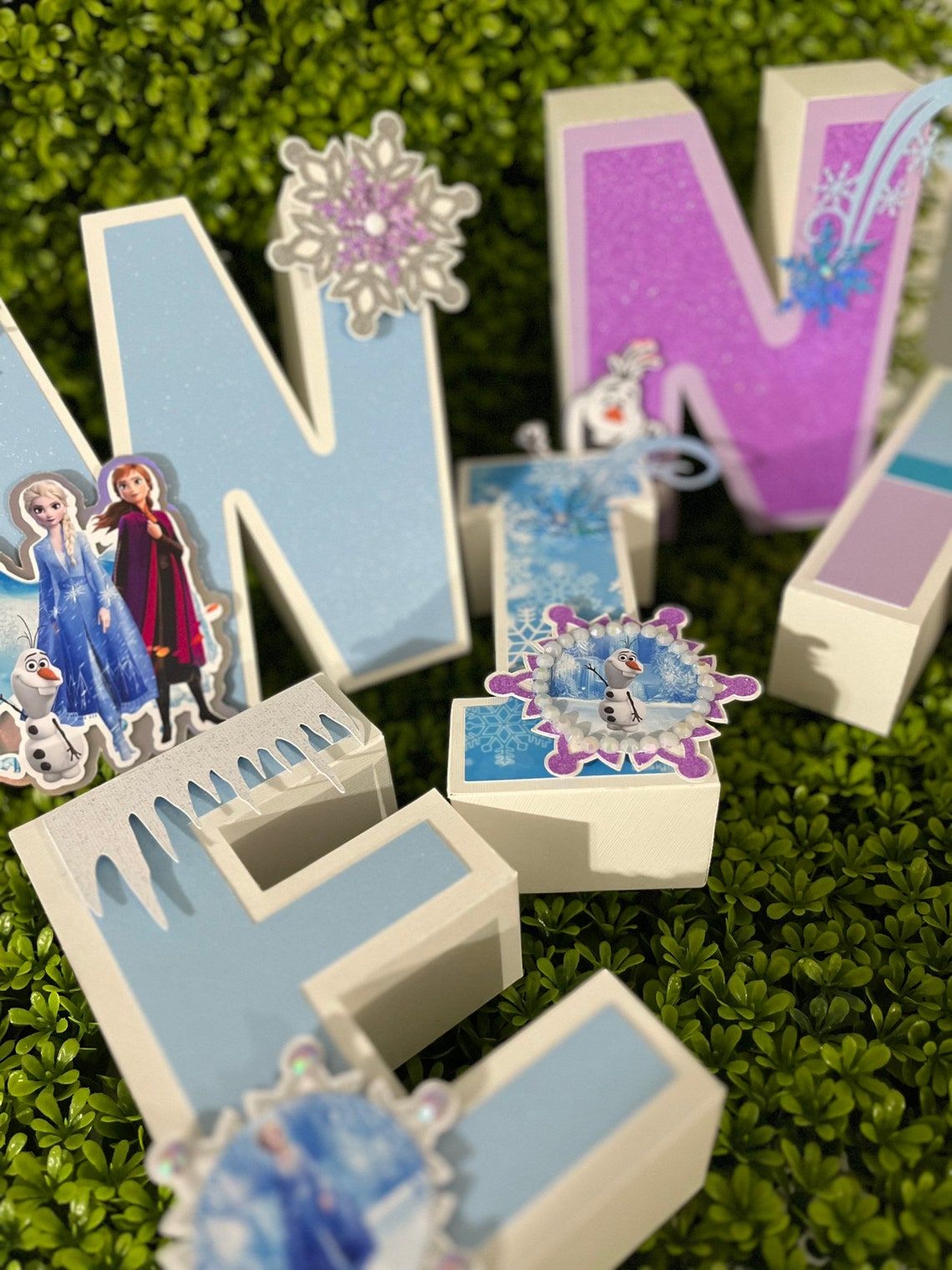 Frozen Inspired 3D Letters Frozen Party 3D Letter Frozen - Etsy