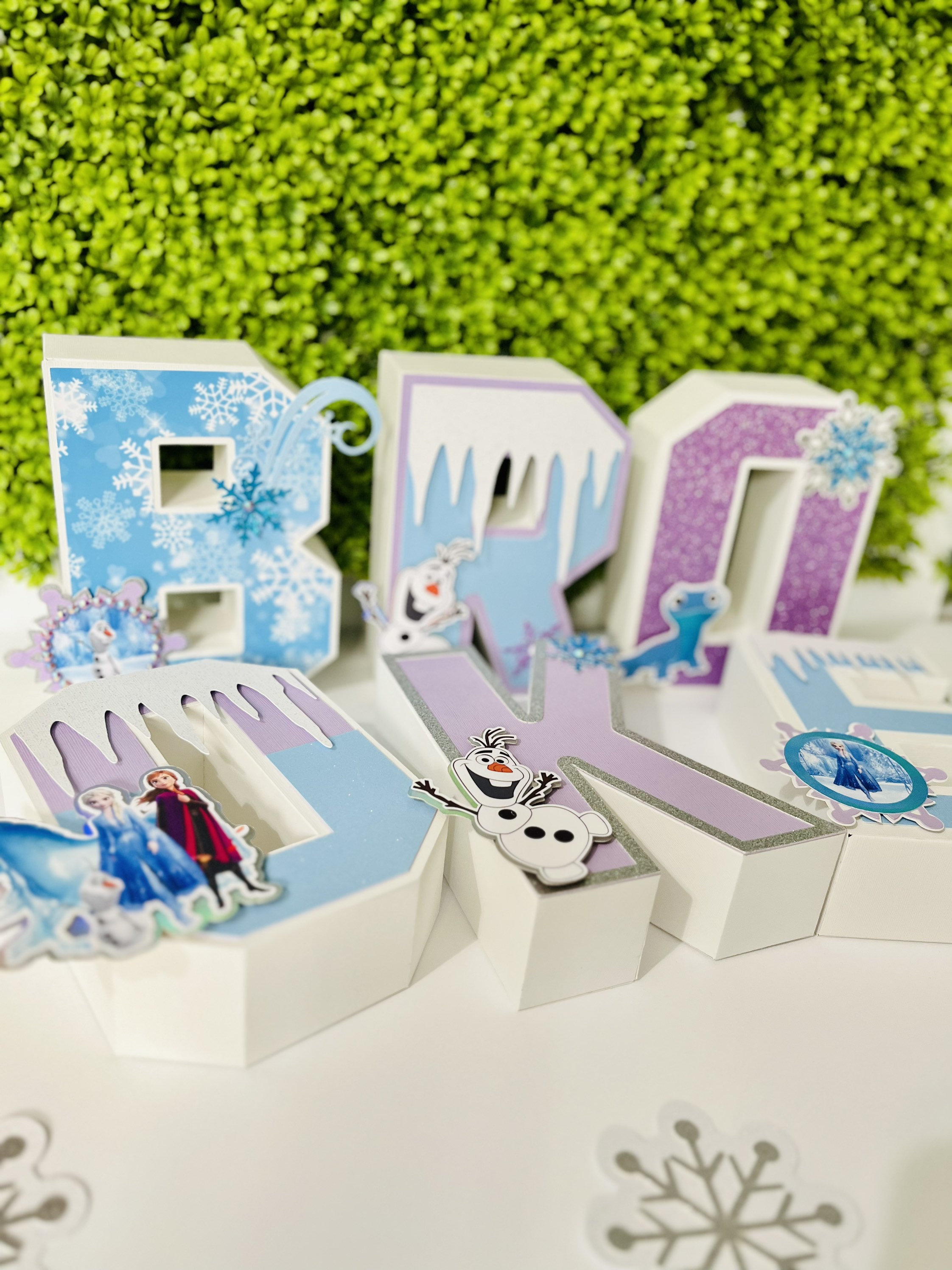 Frozen Inspired 3D Letters Frozen Party 3D Letter Frozen - Etsy Canada