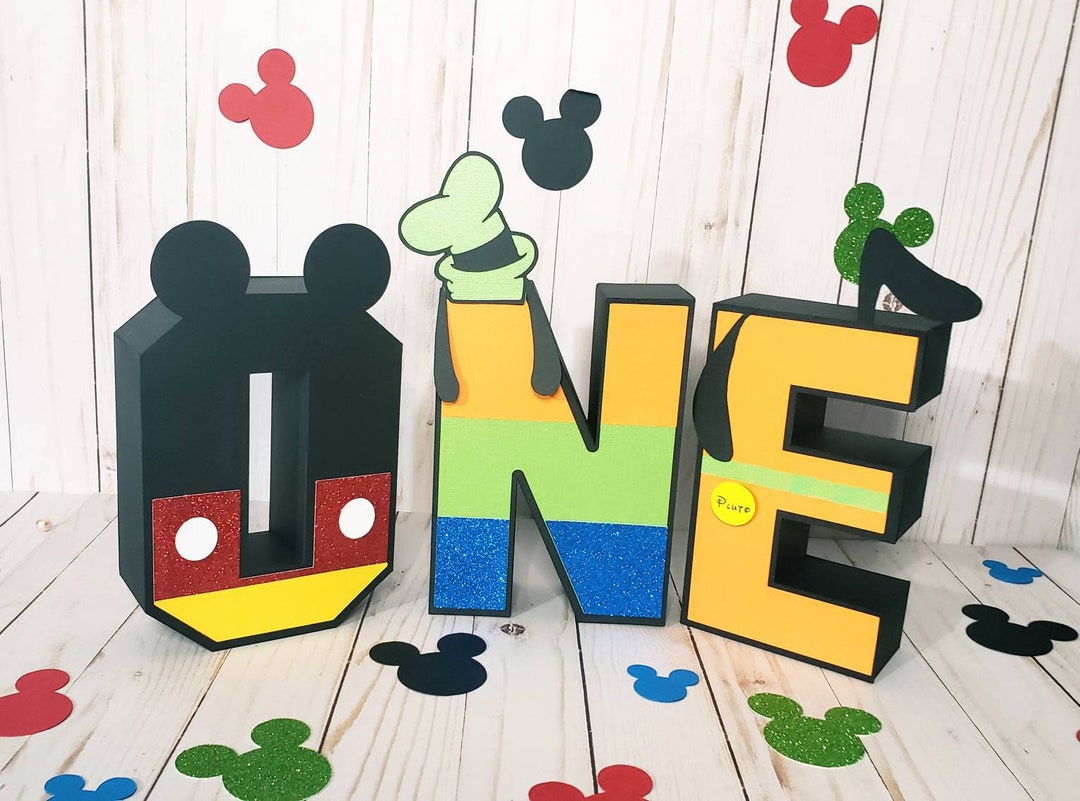 Mouse Clubhouse 3D Letters, Mouse Party 3D Letters, Mouse Letras 3D ...