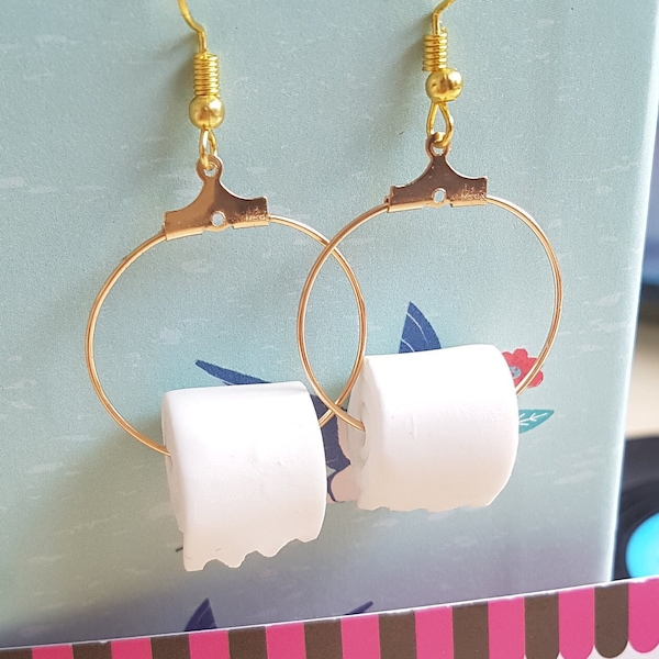 Toilet Paper Earring - Etsy