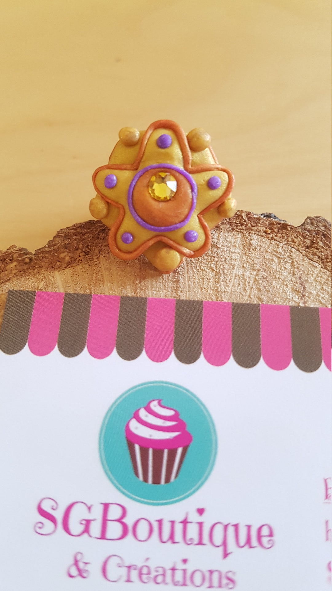 Auriana Ring, Adjustable, Magic, Fimo, Polymer Clay, Magic Gift, Unique ...