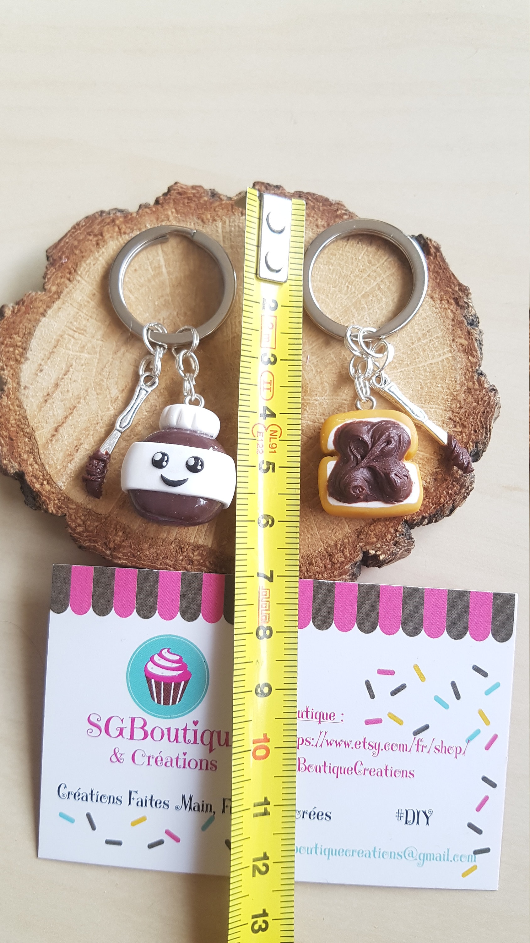 2 Friendship Keychains Chocolate Spread & Chocolate Spread - Etsy