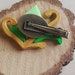 Hair Clip Lyna, Green & Gold, Glitter, Magic, Fimo, Polymer Clay ...