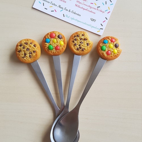 Choc & Multicolored Cookie Coffee Spoon Dessert Spoon | Etsy