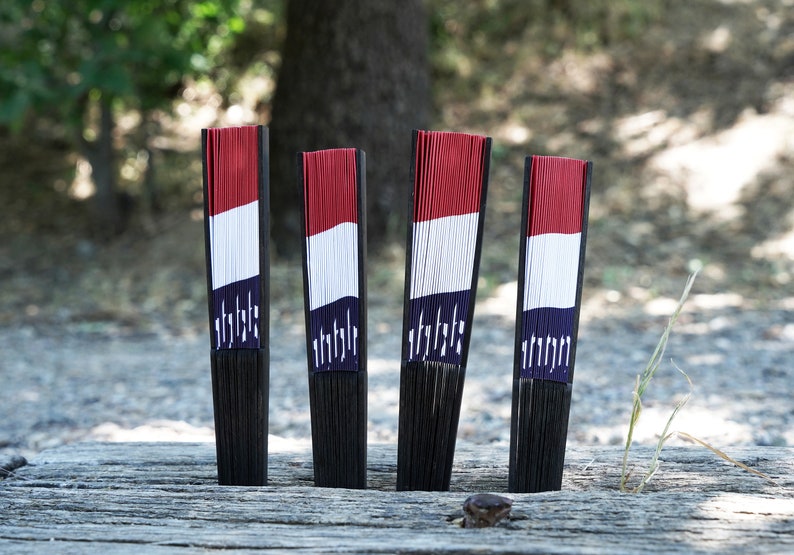 Red, White, and Blue Accordion Paper Fan - Etsy