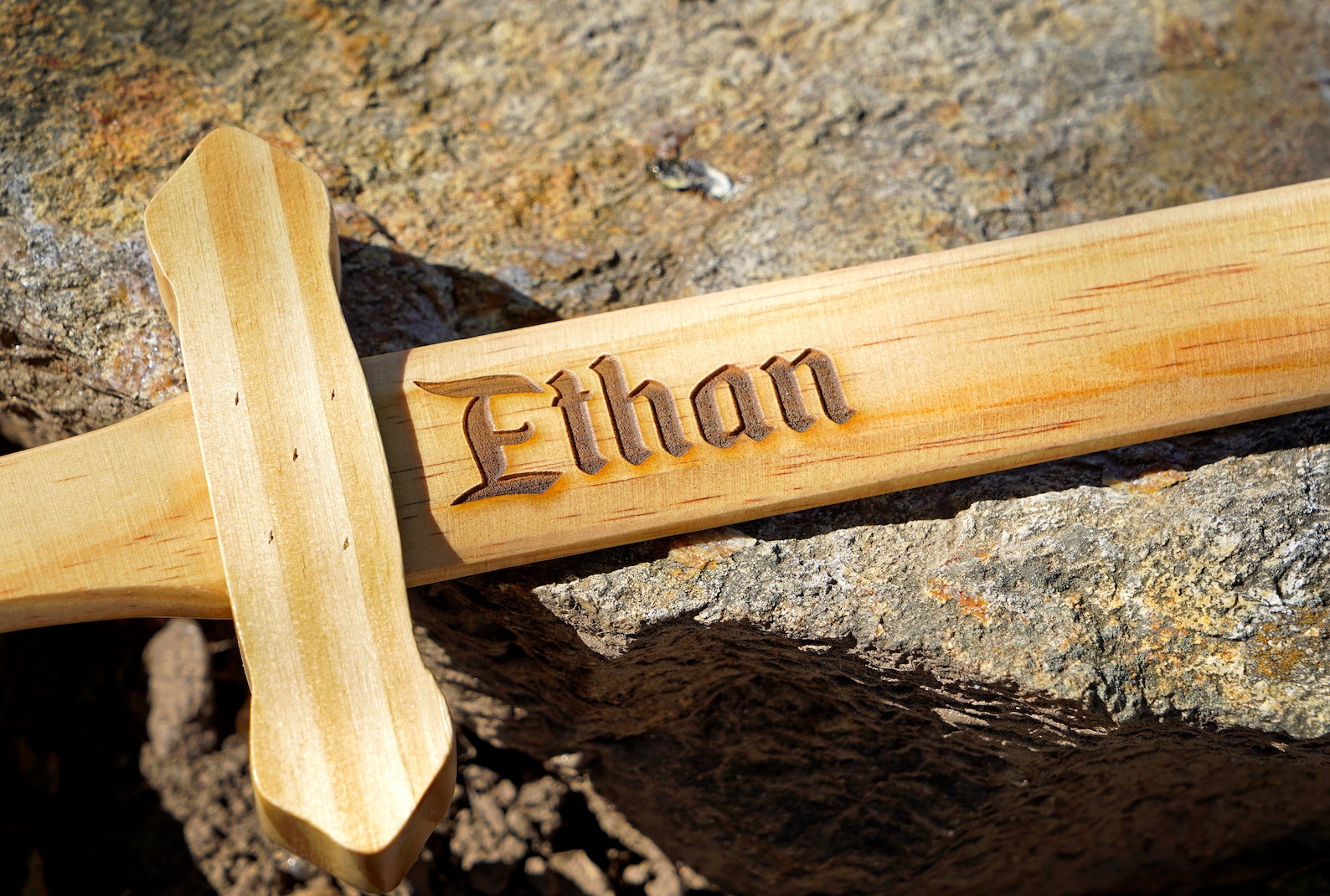 Sturdy Wooden Sword With Leather Wrapped Handle - Etsy